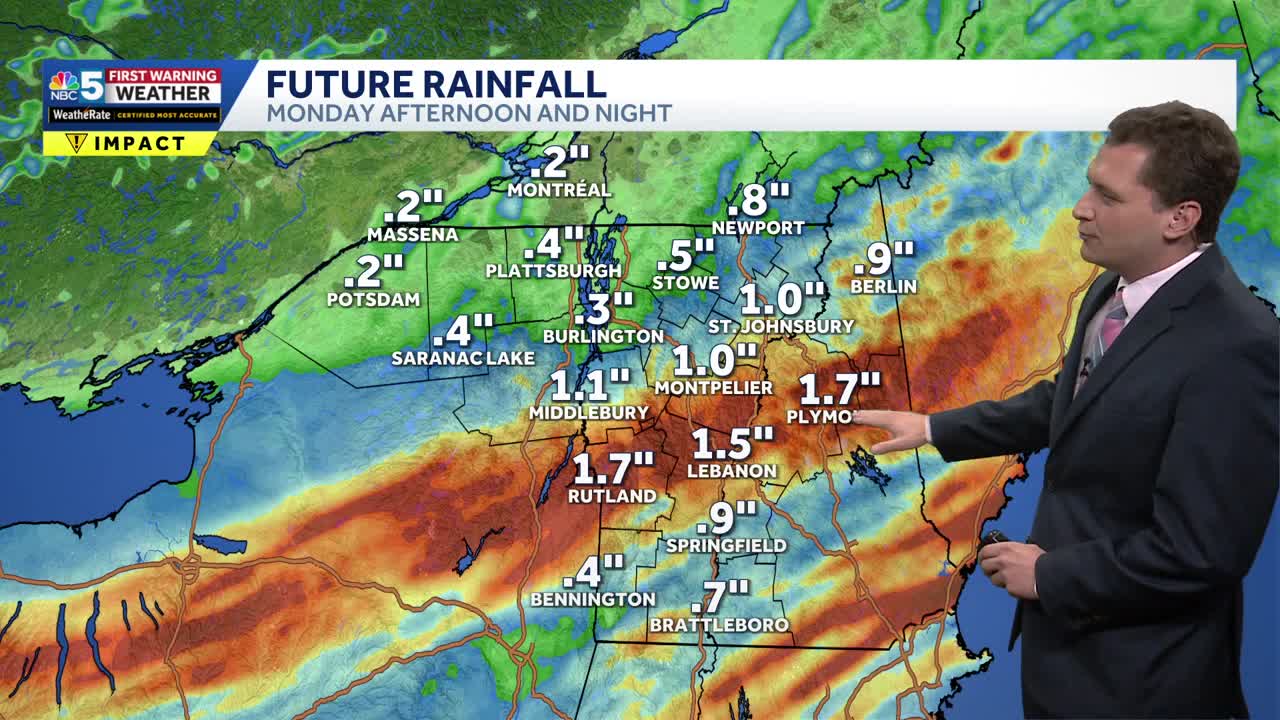 Soaking rain coming for parts of the region Monday afternoon (6-21-26)