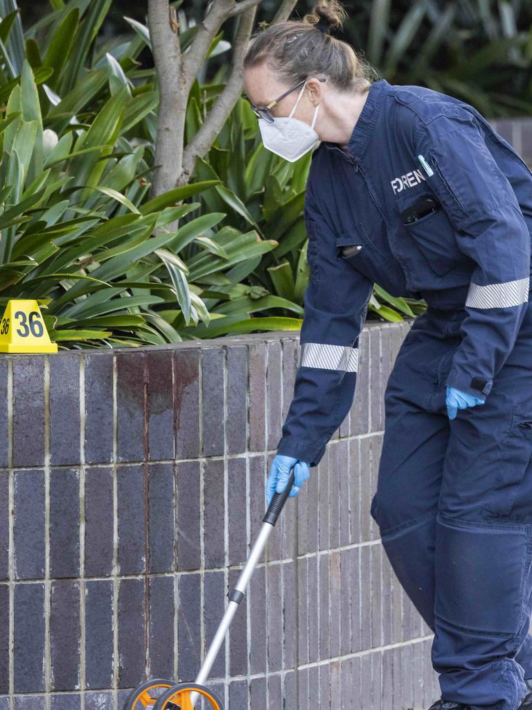 Grim blood trail after ex-boxer gunned down