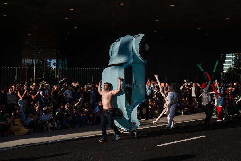 Puppets, performers and politics filled the streets at LACMA's first ...