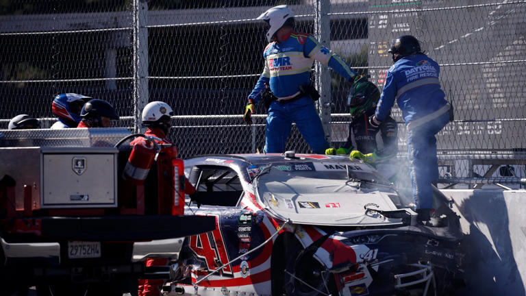 25 drivers crash in massive NASCAR accident at Naval Base Coronado