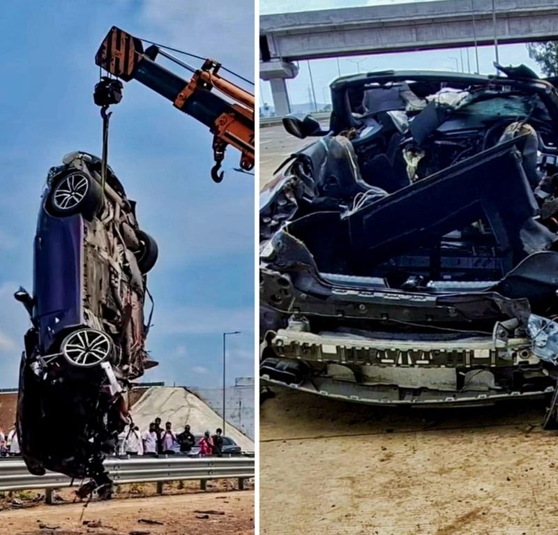 Thane horror: 2 killed, 1 injured as speeding BMW flips over after ...