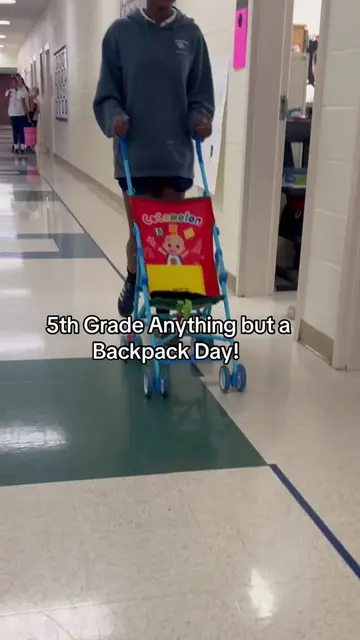 5th graders get creative on anything but a backpack day