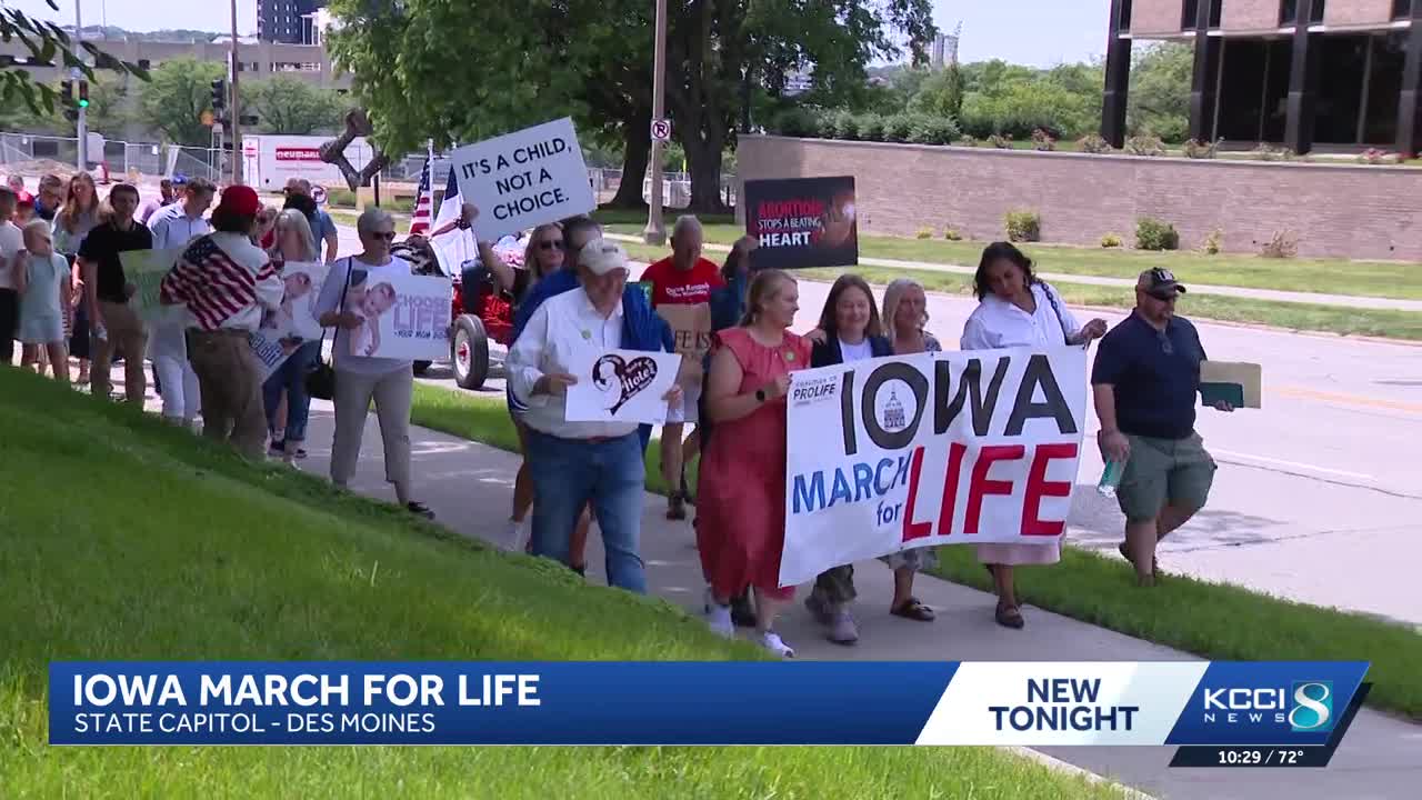 Pro-life advocates rally and march at Iowa Capitol
