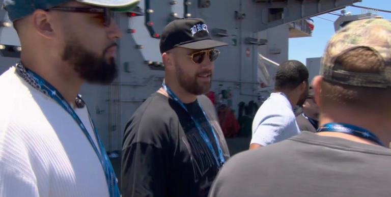Travis Kelce continues California bachelor party weekend at NASCAR race ...