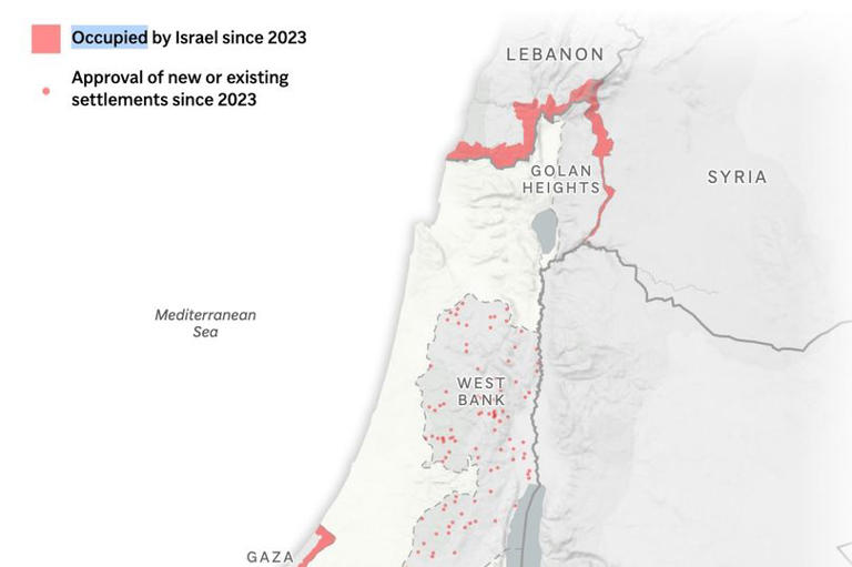 Stark map shows how Israel has taken over large swaths of 3 neighbors ...