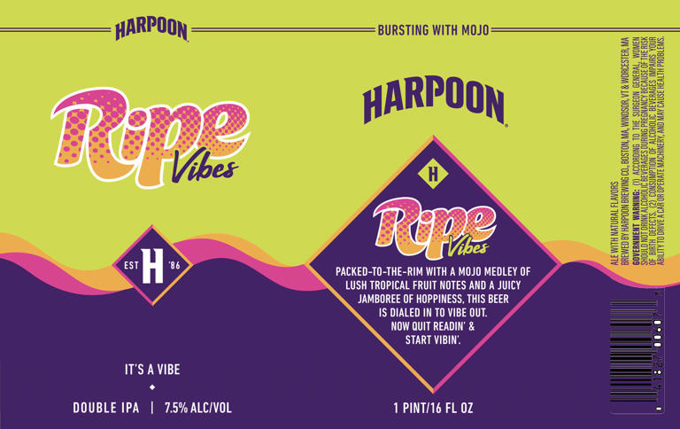 Harpoon Brewery drops Ripe Vibes Double IPA — a tropical, hop‑forward ...
