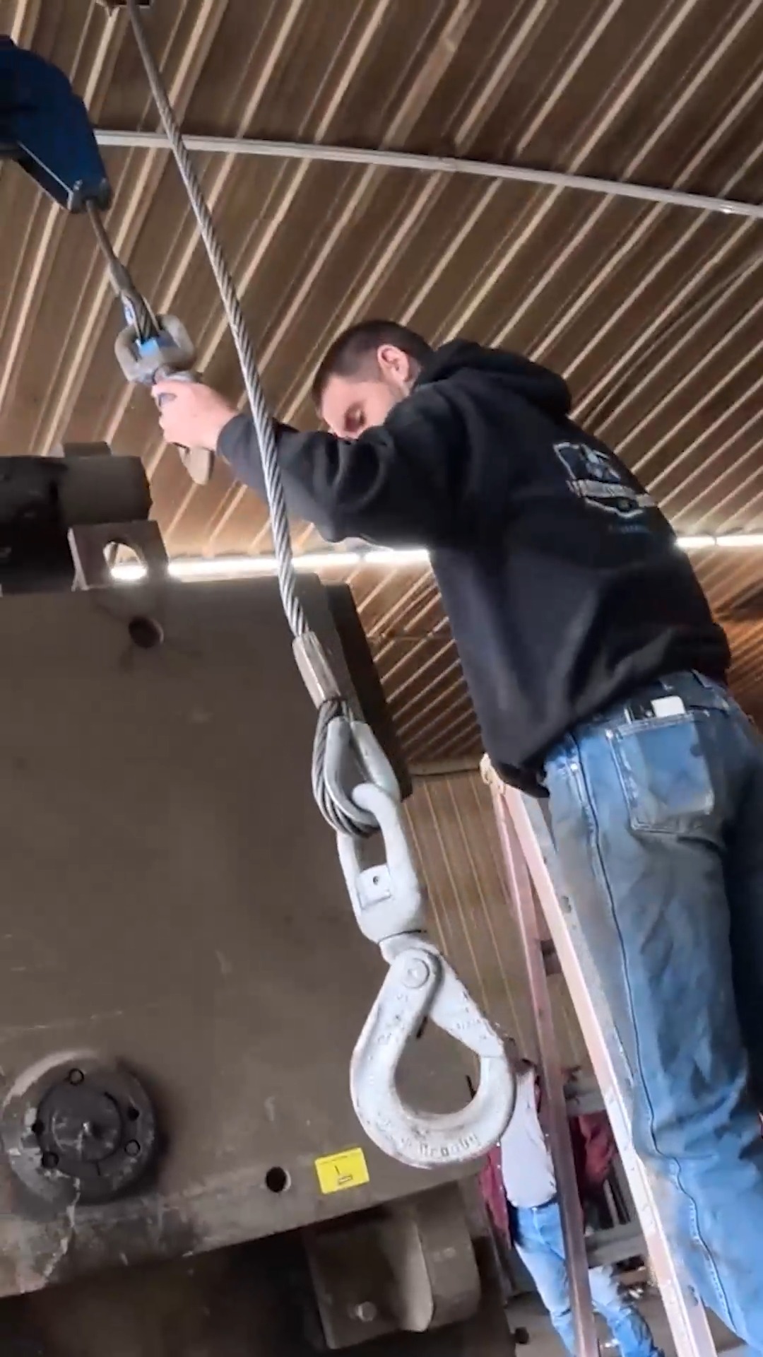 Testing the limits of the shop crane