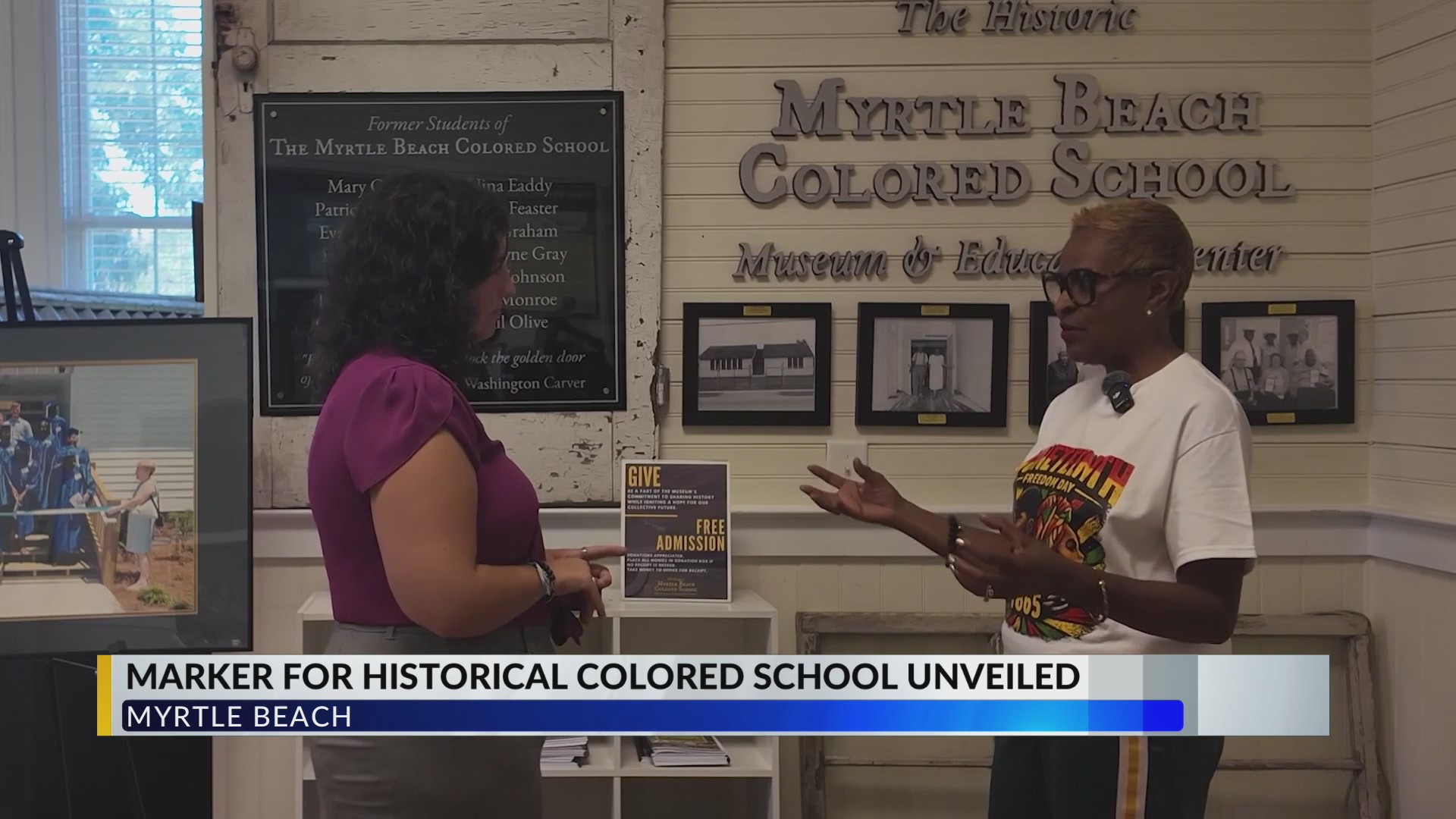 Myrtle Beach unveils restored marker for historic colored school