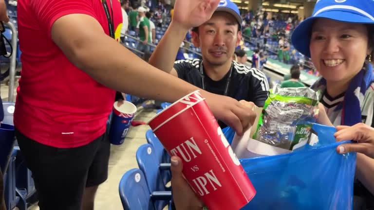 After Japan sweep aside Tunisia, their fans clean up Monterrey stadium