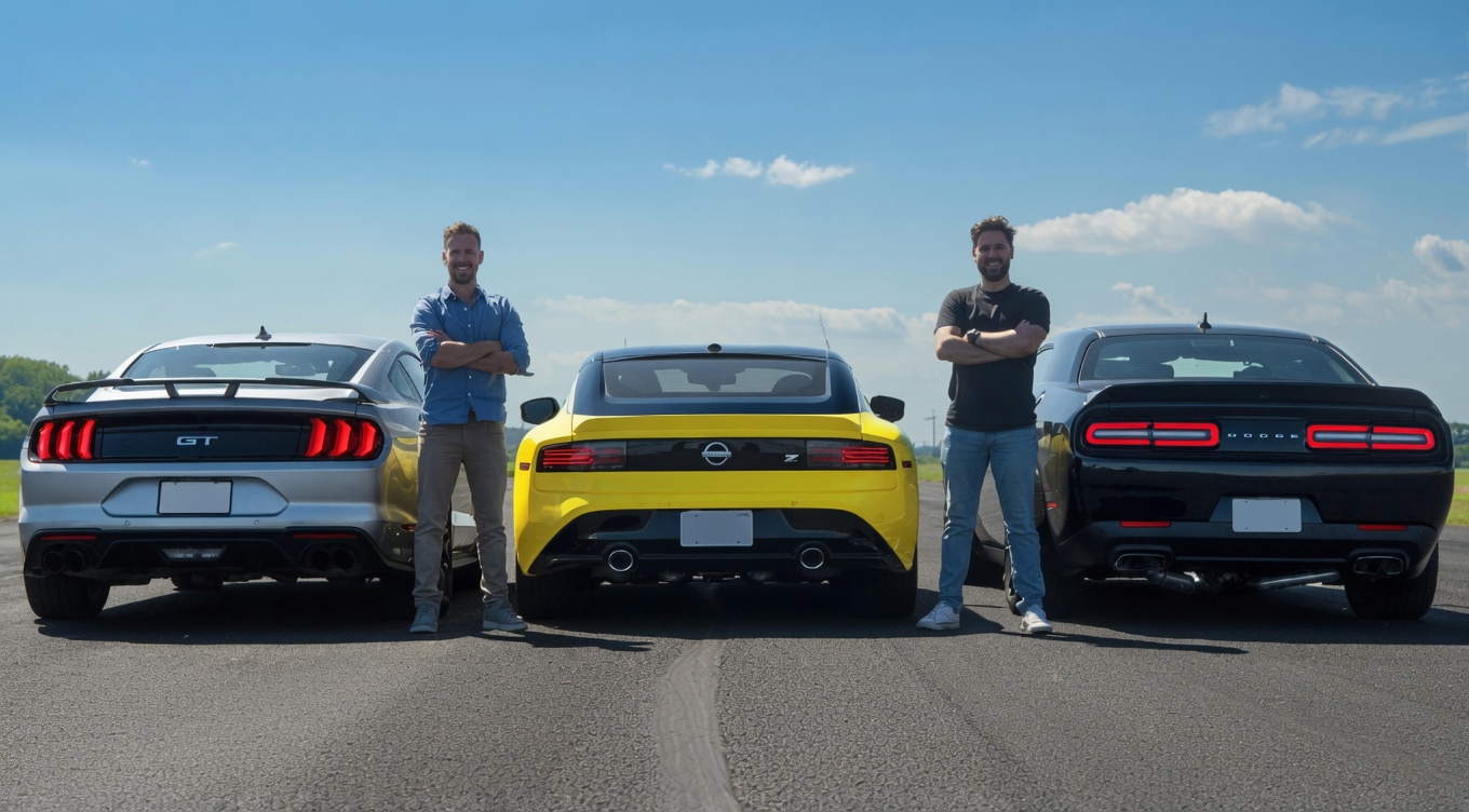 Mustang GT beats Nissan Z in a straight-line race