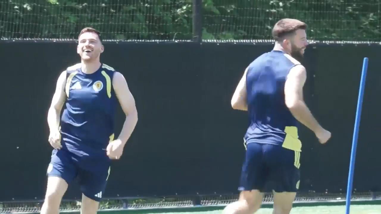 Jovial Scotland train ahead of decisive World Cup Group C game against ...
