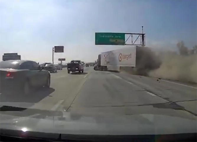 210 Freeway horror as big rig kills woman and injures 32 near Irwindale