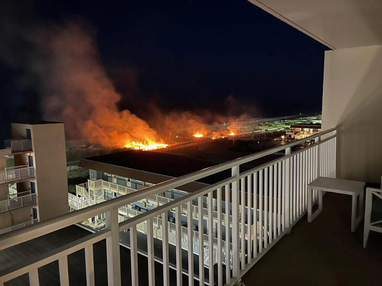 Dune brush fire on beach in Ocean City sparked by rogue fireworks