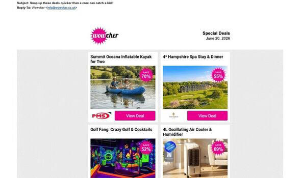 Fury over 'shameful' Wowcher advert that 'made fun' of crocodile ...