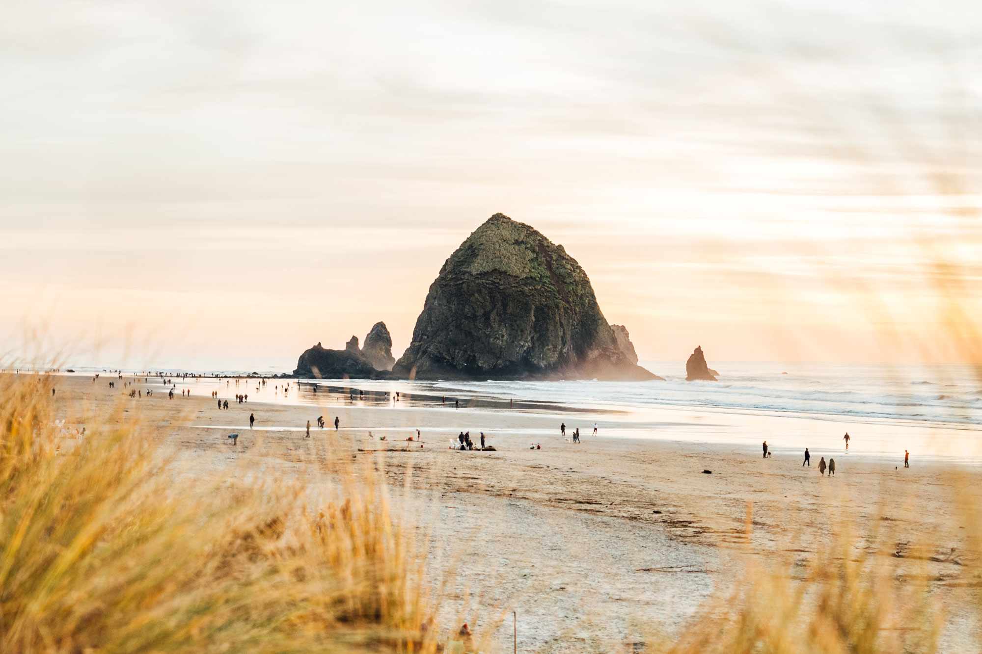 This small Oregon beach town has a 235-foot-tall sea stack, wooded ...