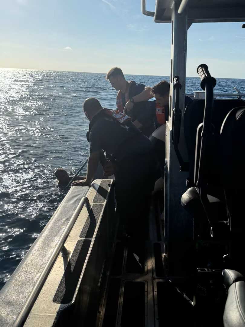 Coast Guard rescues two men drifting in open ocean without life jackets