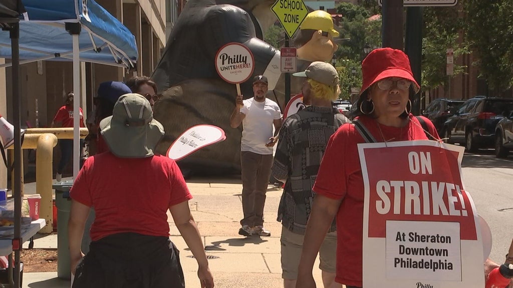 Workers strike at Sheraton hotel in Center City Philadelphia