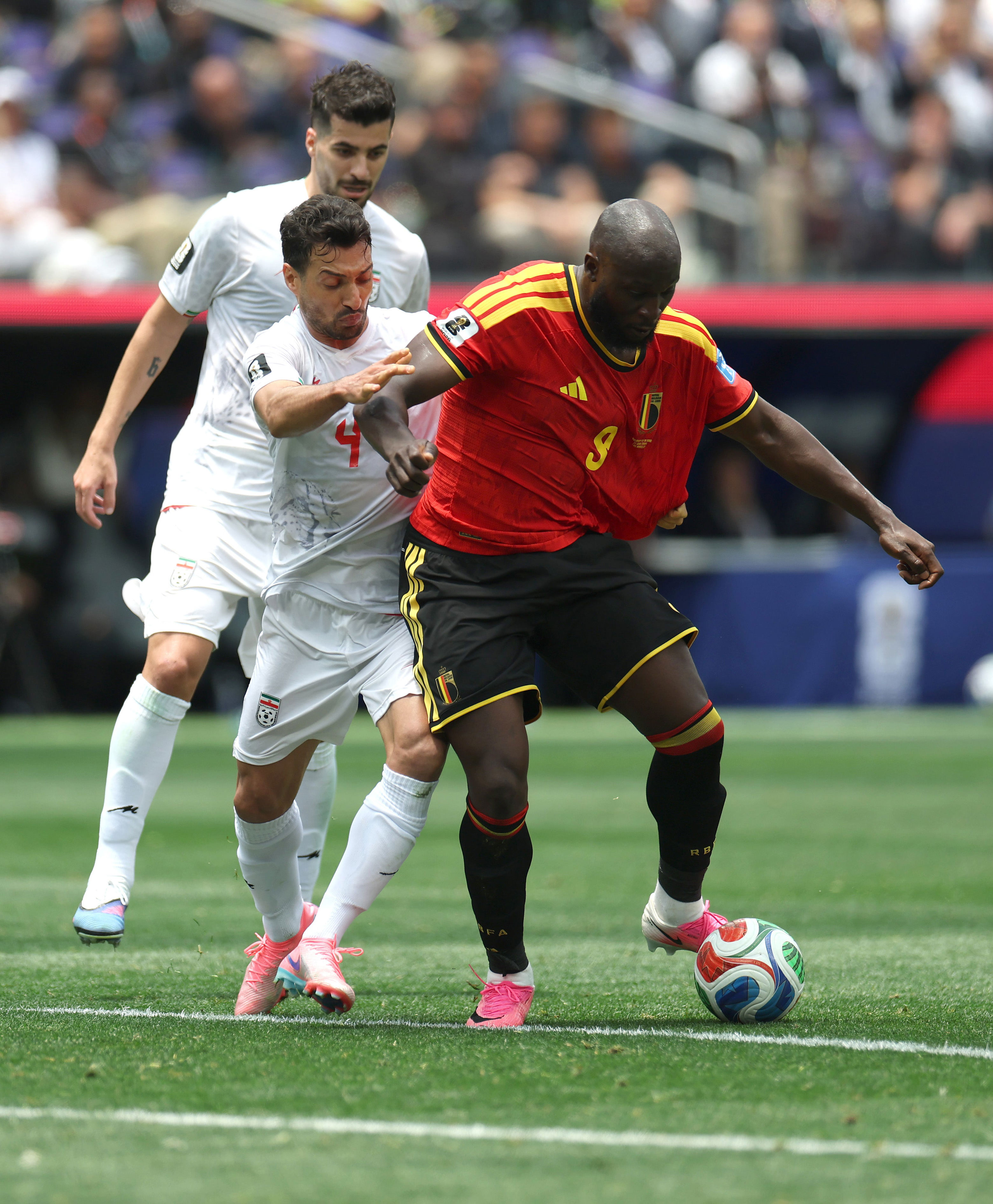 Iran goal ruled out by VAR against Belgium after anthem loudly booed