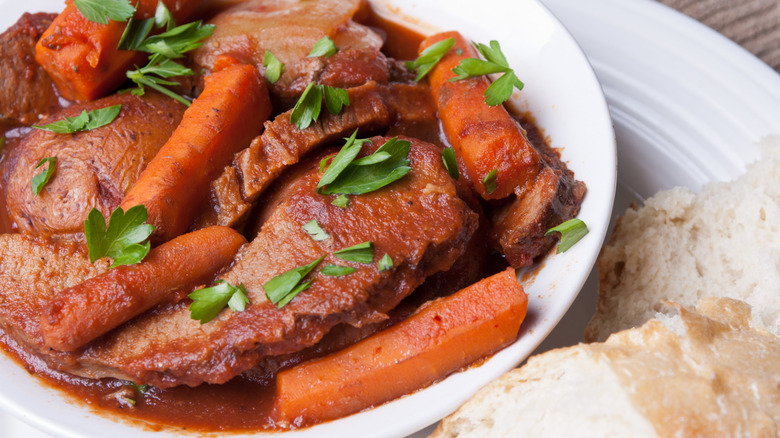 For brisket bursting with flavor, use a packet of onion soup mix