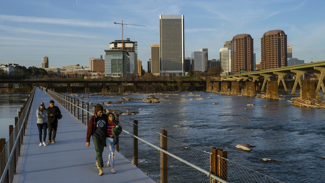 Exploring Belle Isle and its scenic pedestrian bridge