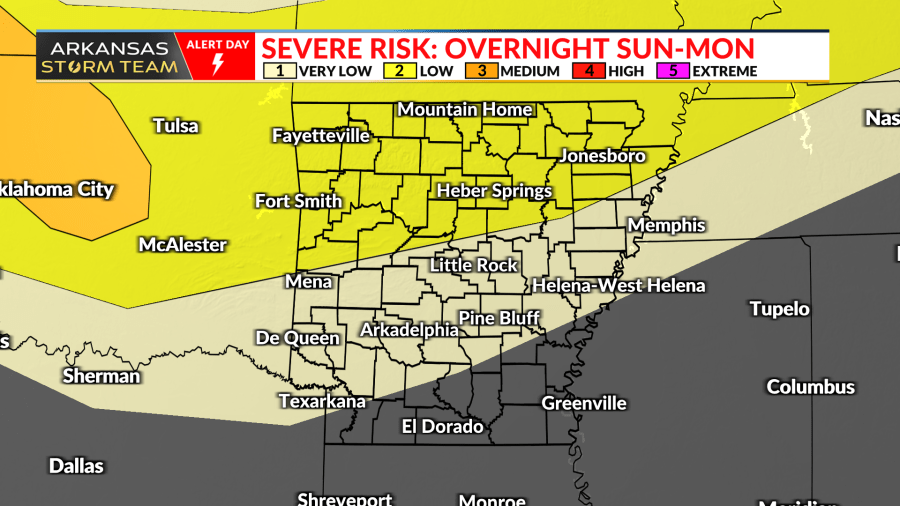 Arkansas Storm Team Alert Day: Damaging wind gusts & flooding overnight ...