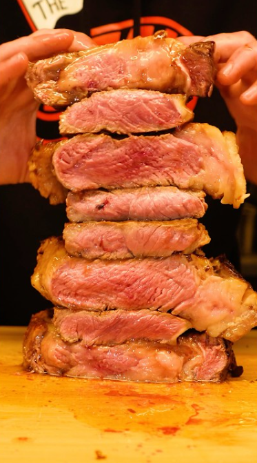 Inside the ultimate quadruple steak stack feast