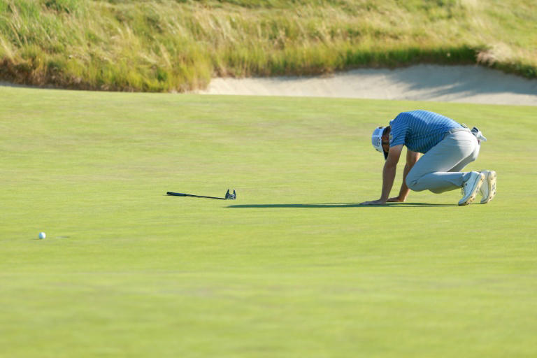 Father's Day near-miss at US Open brings Burns to tears