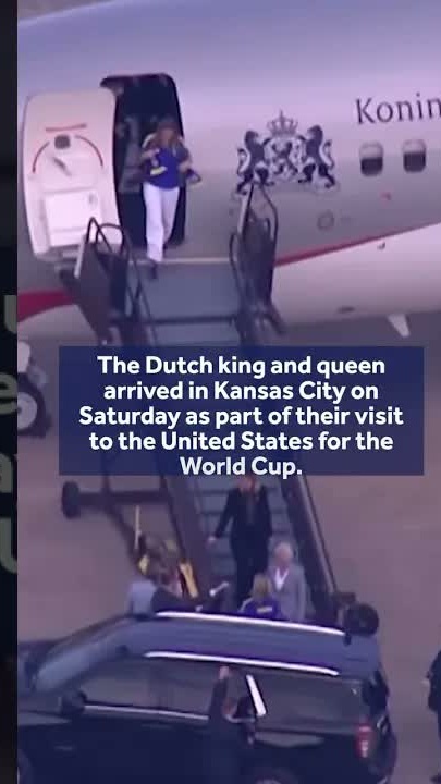 Dutch king and queen make surprise stop in Kansas City for World Cup match