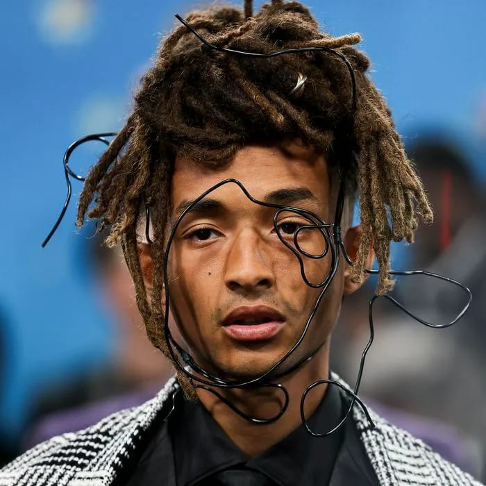 Jaden Smith wears red paint for 'disturbing' new Christian Louboutin shoot