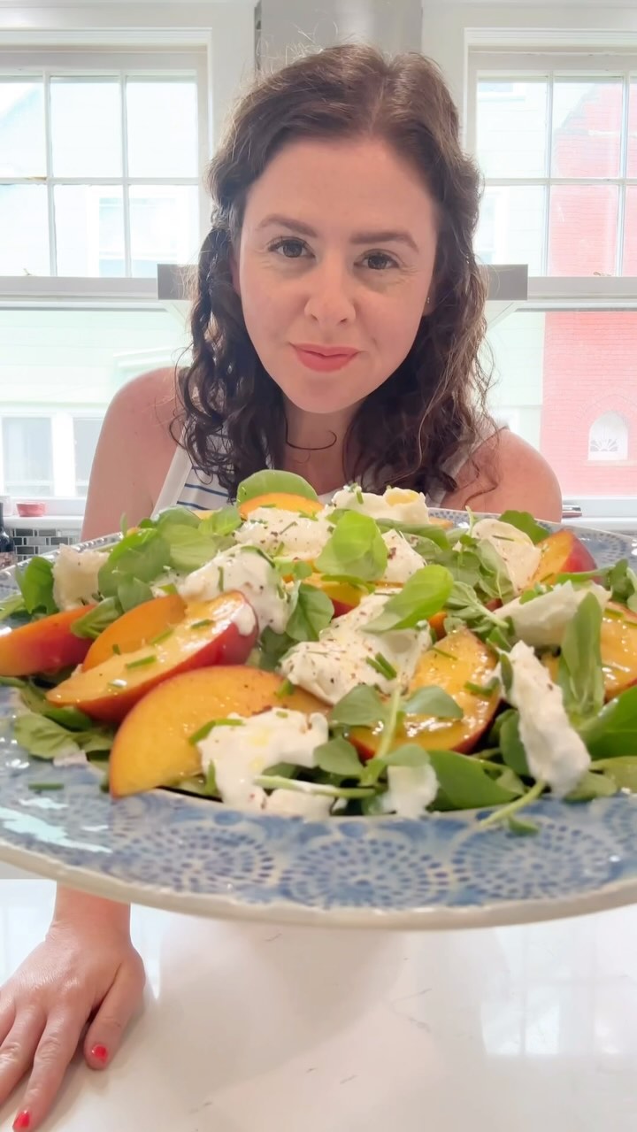 Peach burrata and watercress salad: The salad of summer