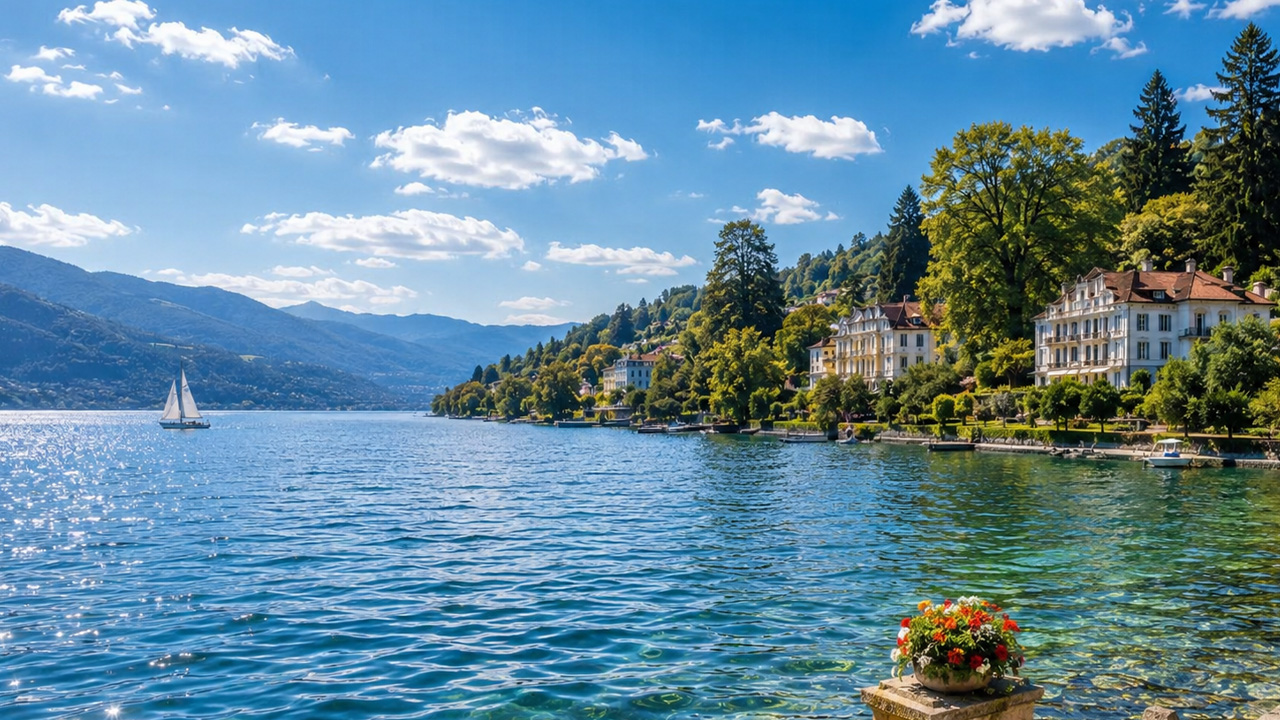 Zurich lake cruise through calm blue views