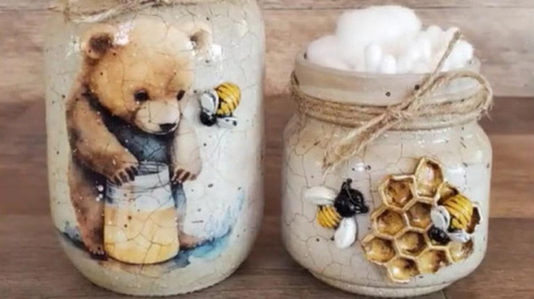 Revive an old mason jar by turning it into beautiful countertop decor ...