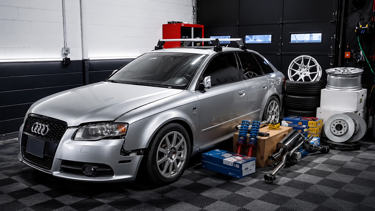 This Audi gets a full garage transformation