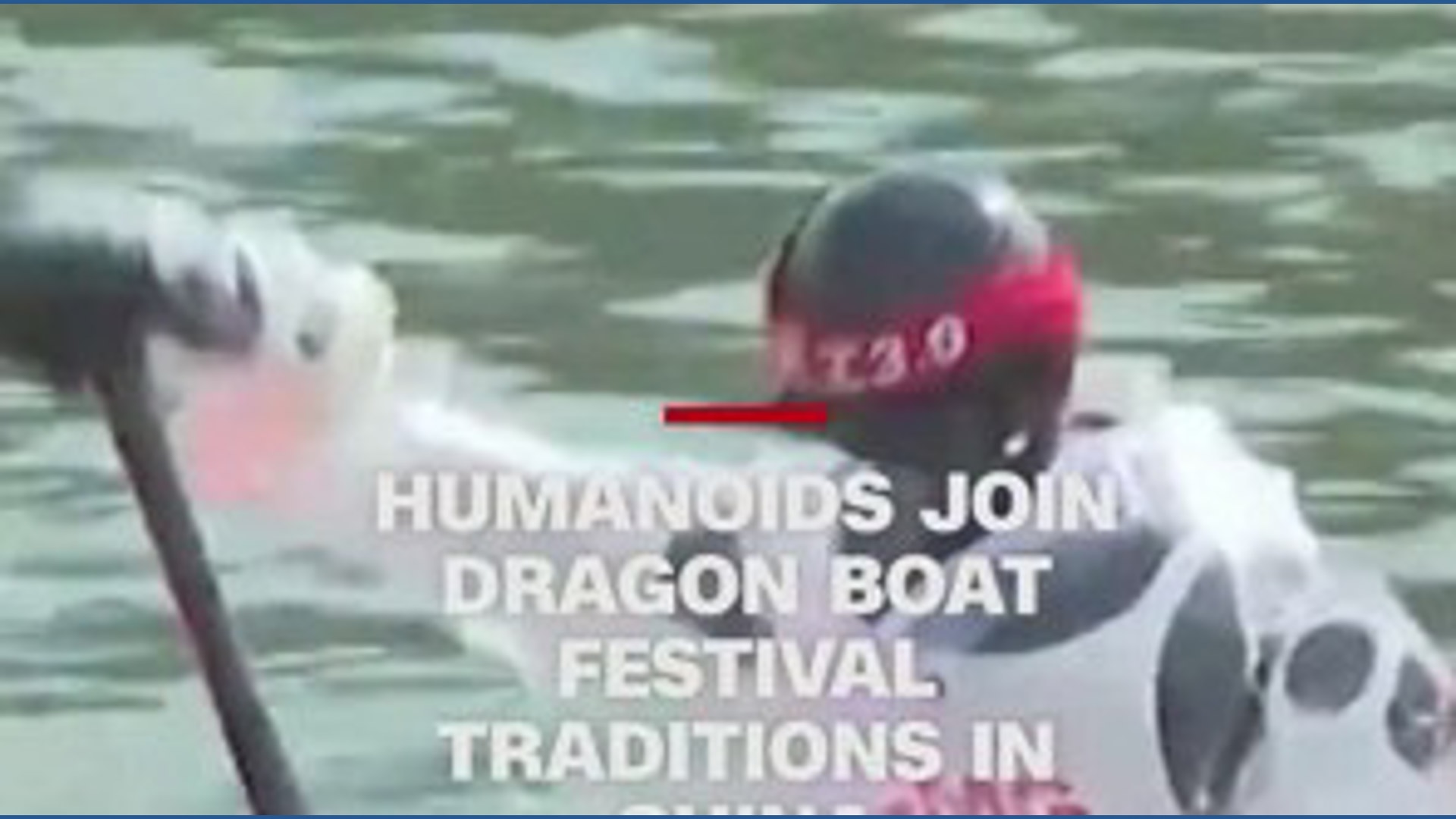 Robots join dragon boat festival