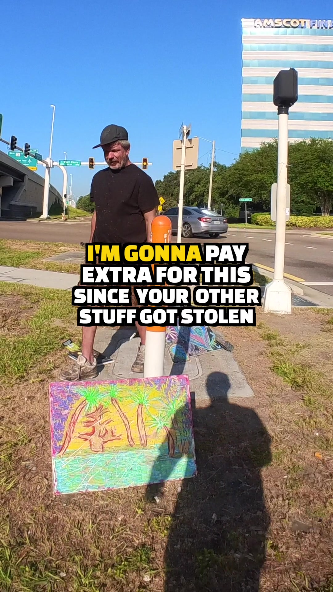 Helping Sam get off the streets through a kind art show