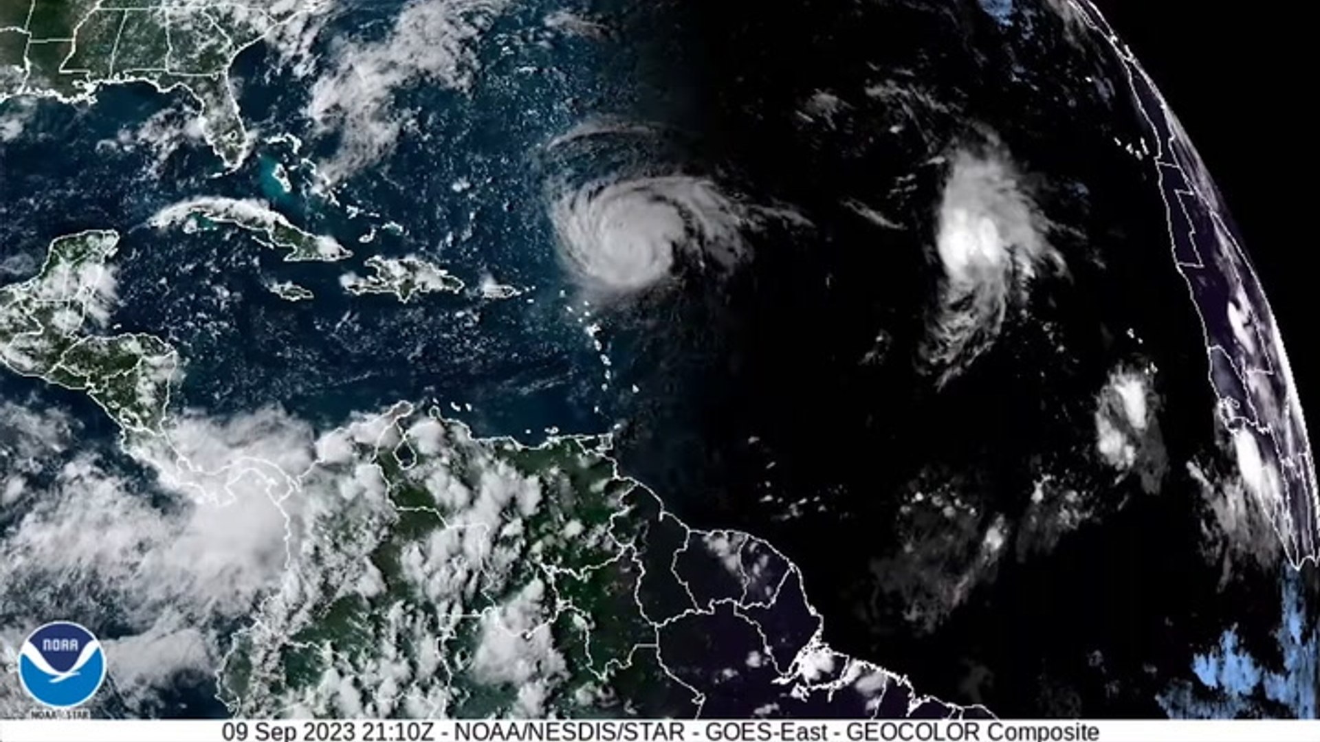 Amazing time-lapse of Hurricane Lee from space