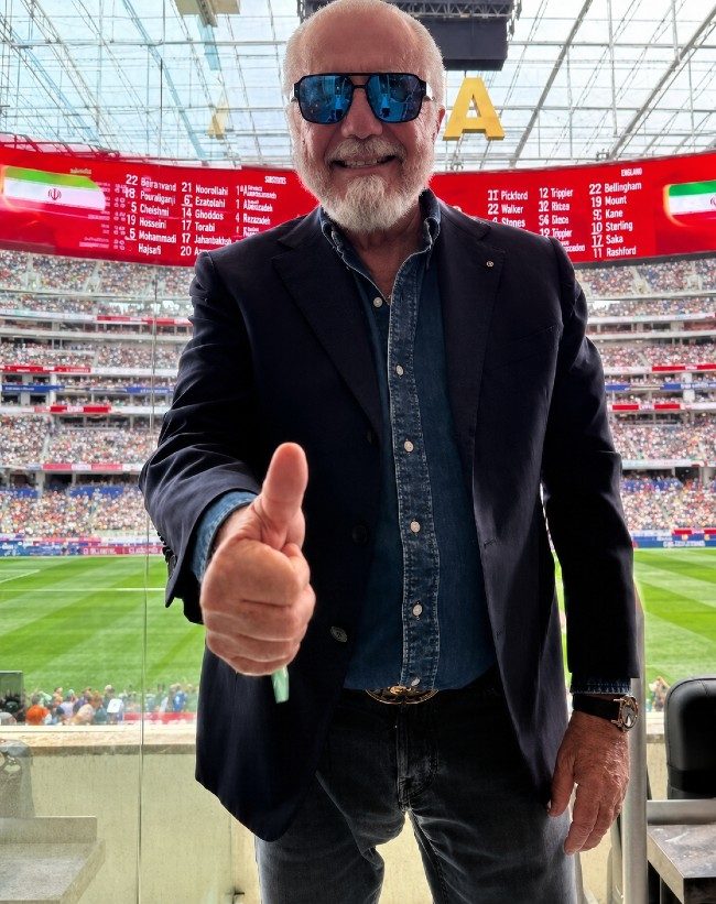 De Laurentiis a Los Angeles: "Al SoFi Stadium per Belgio-Iran: che ...