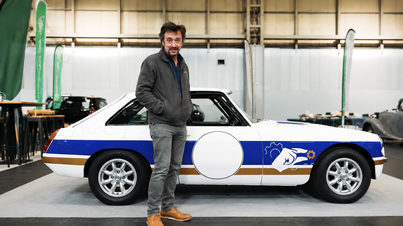 Richard Hammond turns his Top Gear MGB into a race car