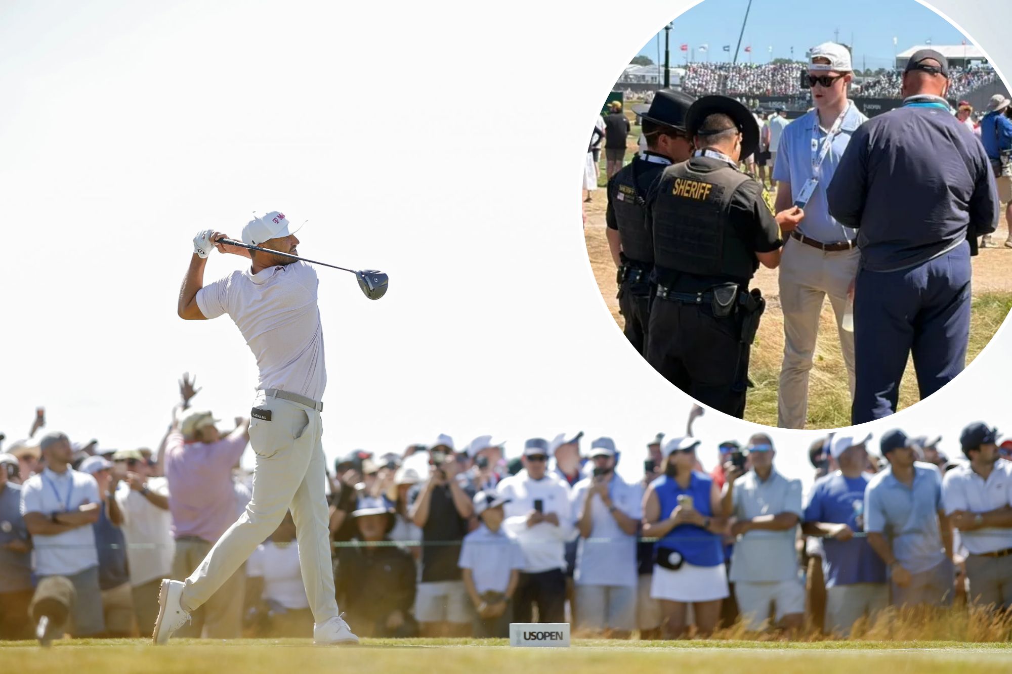 Cops ejecting US Open fans yelling 'don't choke' at Wyndham Clark in ...