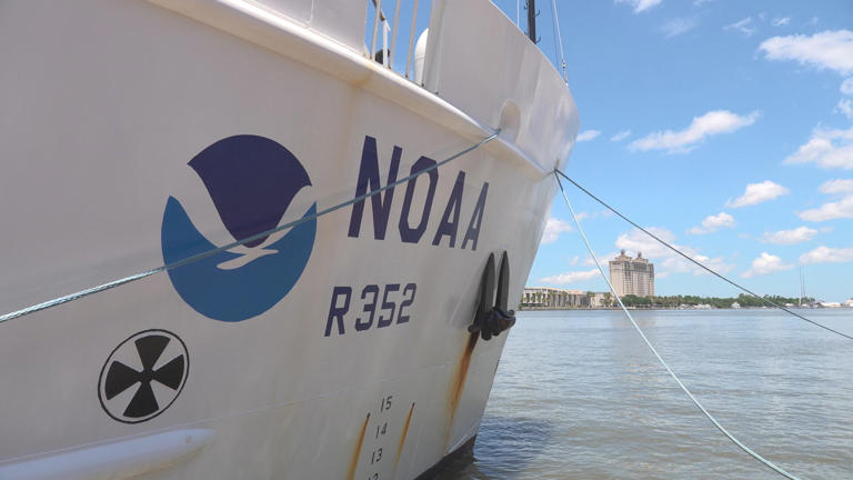NOAA ship Nancy Foster seen on Savannah waters before explorations in ...