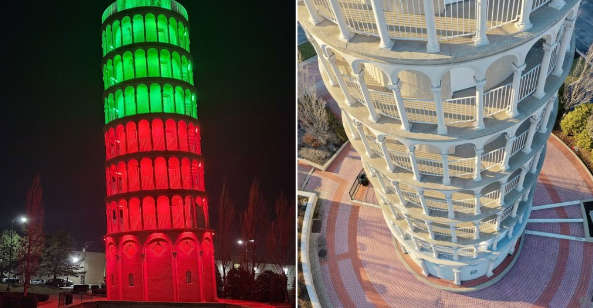 This Illinois park has a leaning tower that looks like Italy took a ...