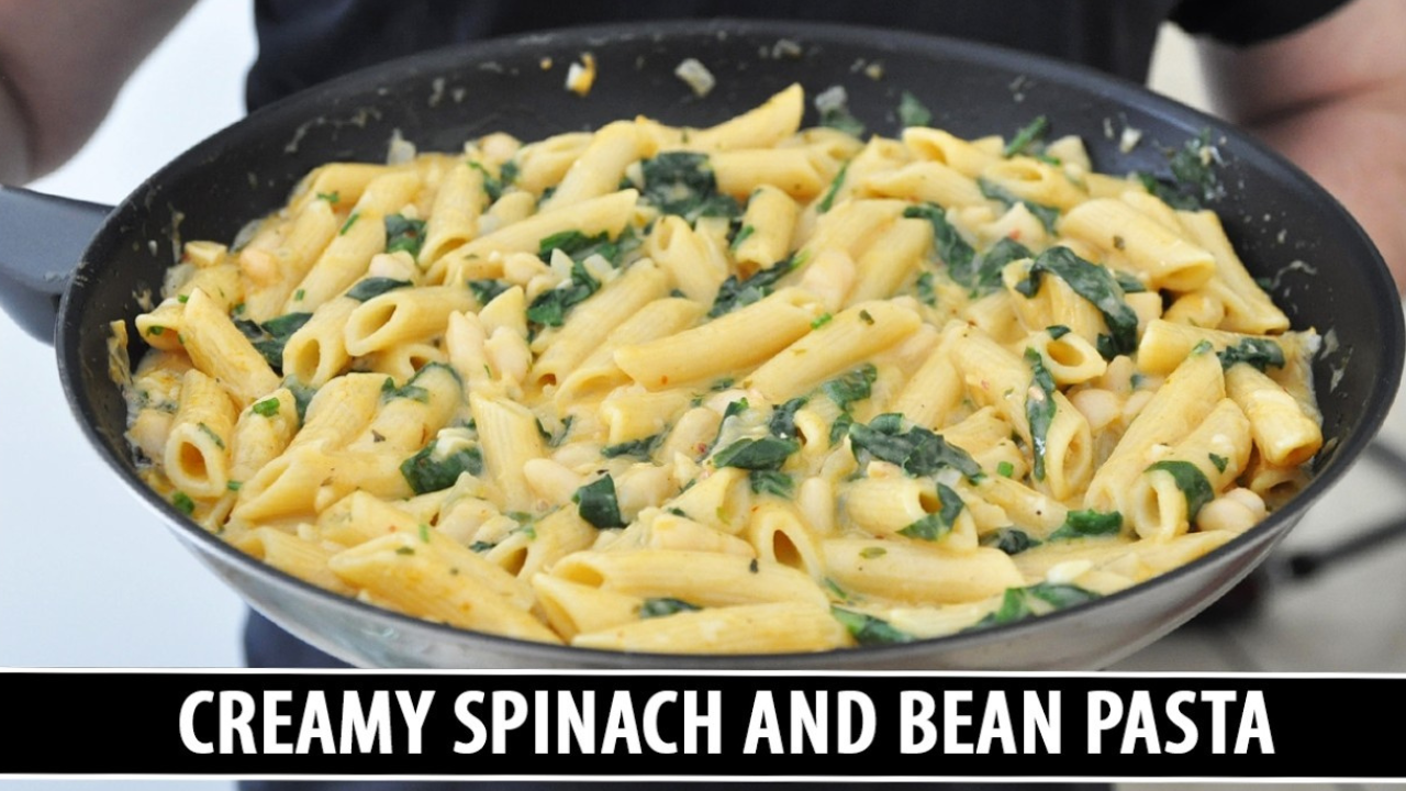 Creamy spinach and bean pasta: A quick 20-minute heart-healthy recipe