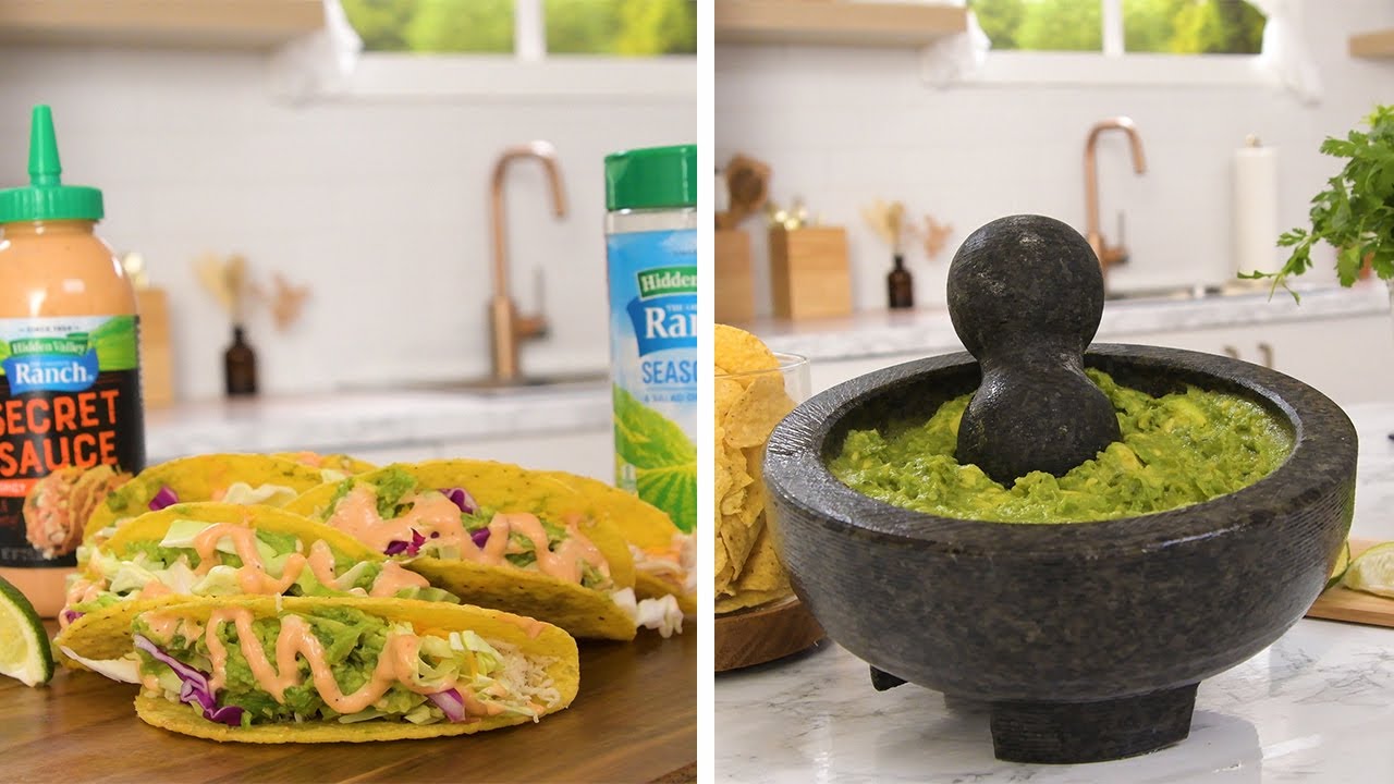 Shaking up family taco night with Hidden Valley Ranch! So yummy