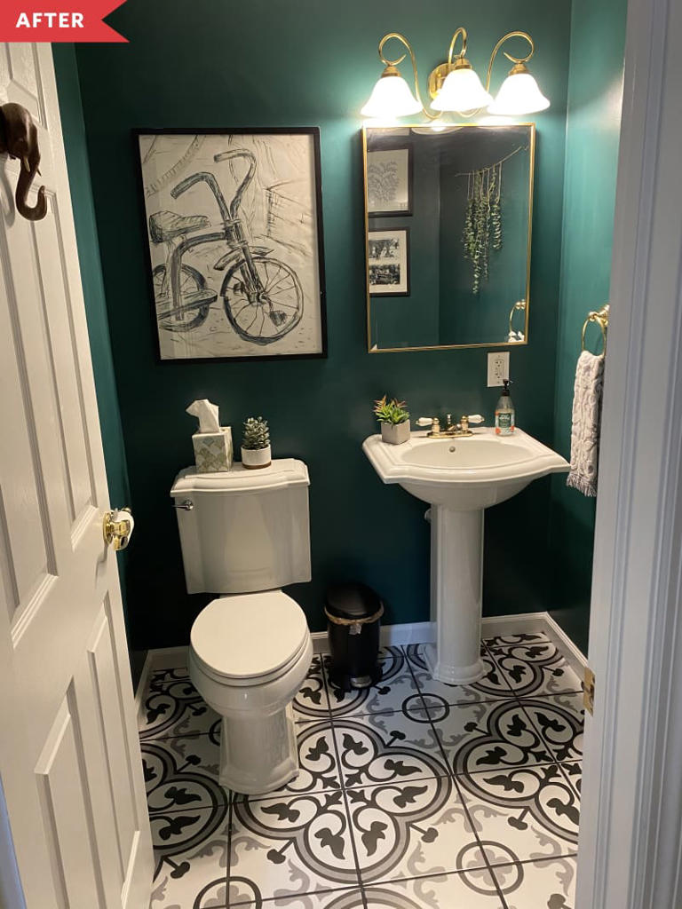 2 easy swaps made her bathroom's existing features look brand new