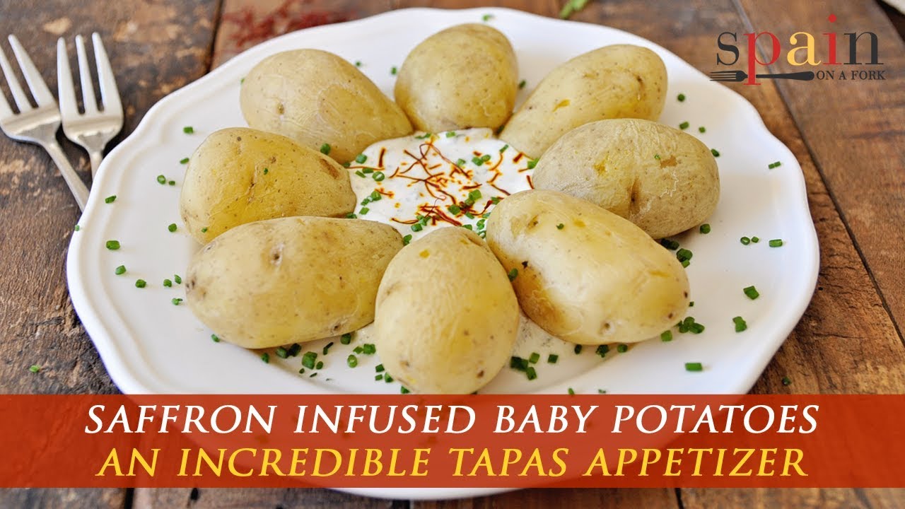 Saffron-infused baby potatoes: Creamy Spanish-style recipe