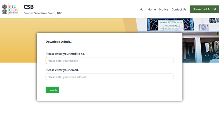 BTC forest guard admit card 2026 released at centralselectionboard.com ...