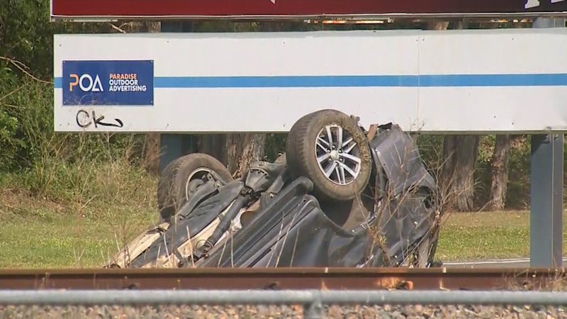 Teen boy dies as allegedly stolen car flips off road