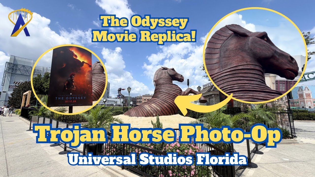 Trojan horse arrives at Universal Studios Florida (The Odyssey photo op)