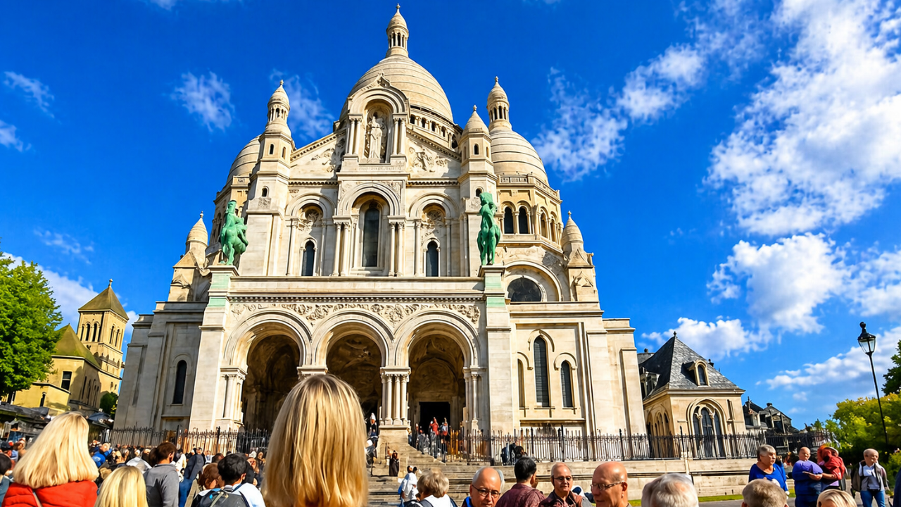 A scenic walk through Montmartre and Sacré Cœur (4K)