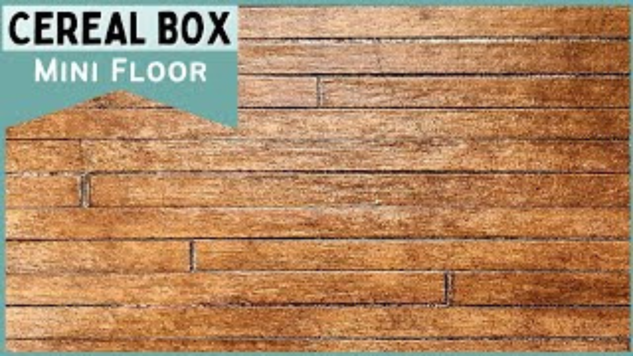 Cereal box wood floor for dollhouse miniature and diorama